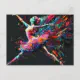 Surreal Color Splash Dancing Ballerina Postcard | Zazzle