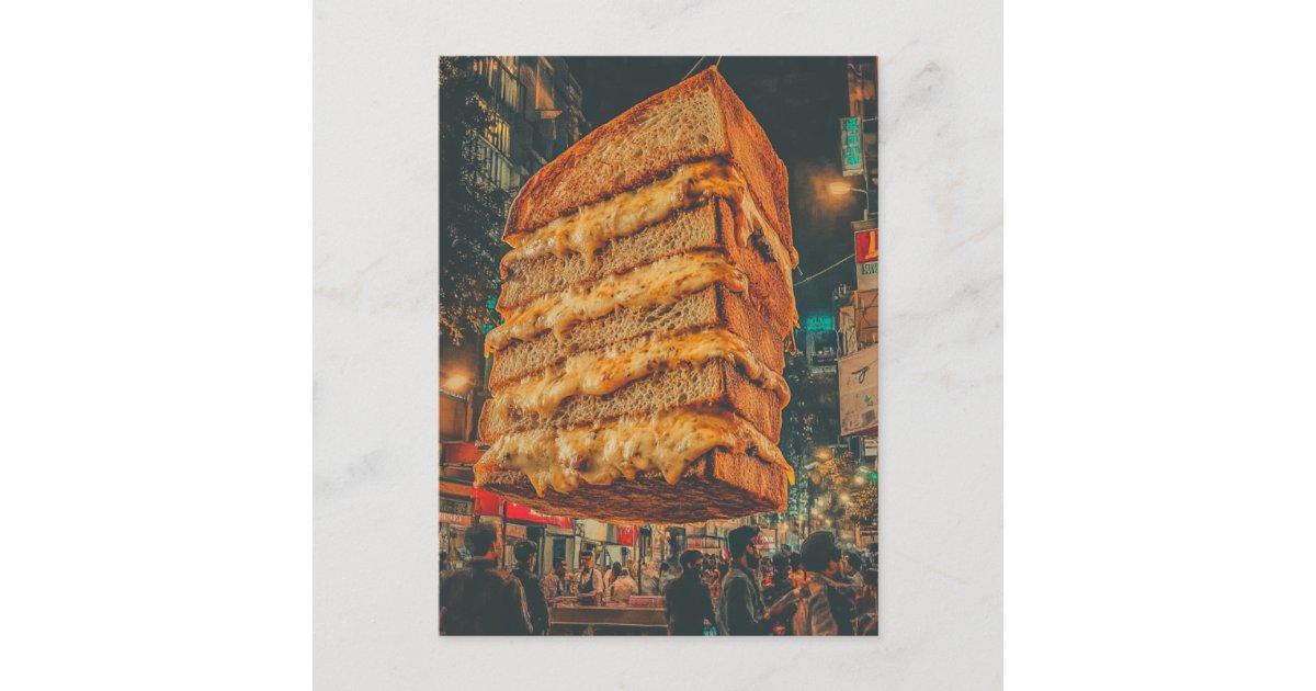 Surreal Floating Sandwich Postcard | Zazzle