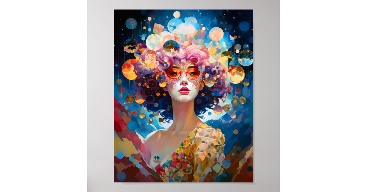 Surreal Lady Fantasy Art Poster | Zazzle