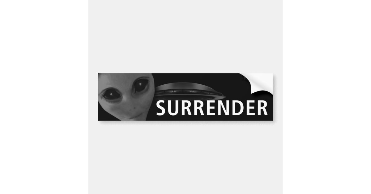 SURRENDER 2 BUMPER BUMPER STICKER | Zazzle