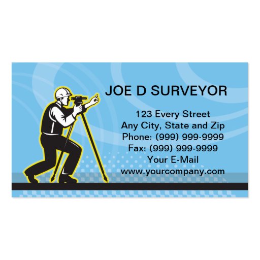 Surveyor Surveying Technician Business card | Zazzle