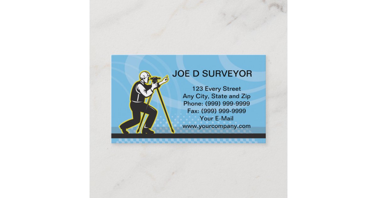 Surveyor Surveying Technician Business card | Zazzle