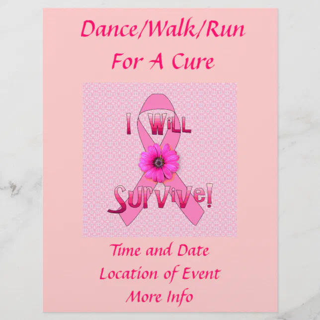 Survive Breast Cancer Flyer | Zazzle