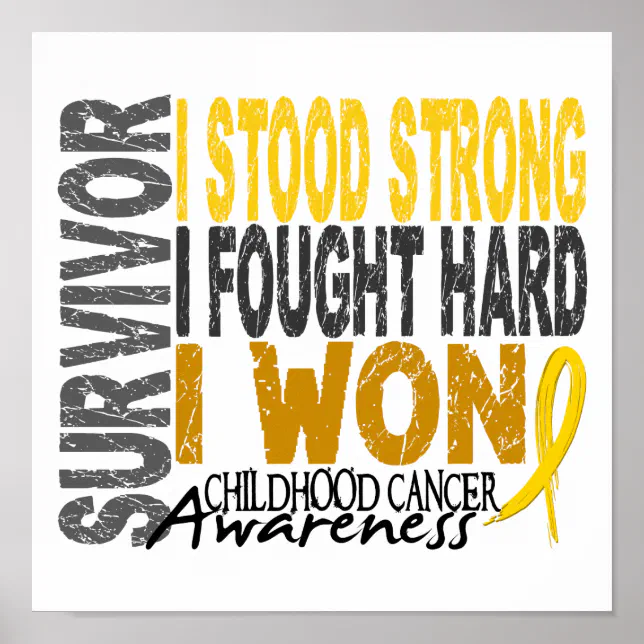 Survivor 4 Childhood Cancer Poster | Zazzle