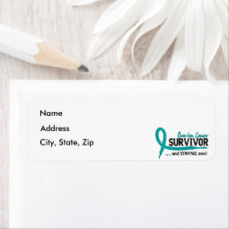 Survivor 8 Ovarian Cancer Label | Zazzle