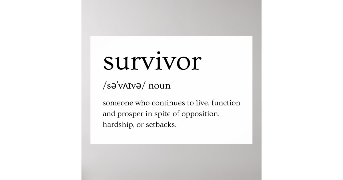 Survivor Dictionary Definition Poster | Zazzle