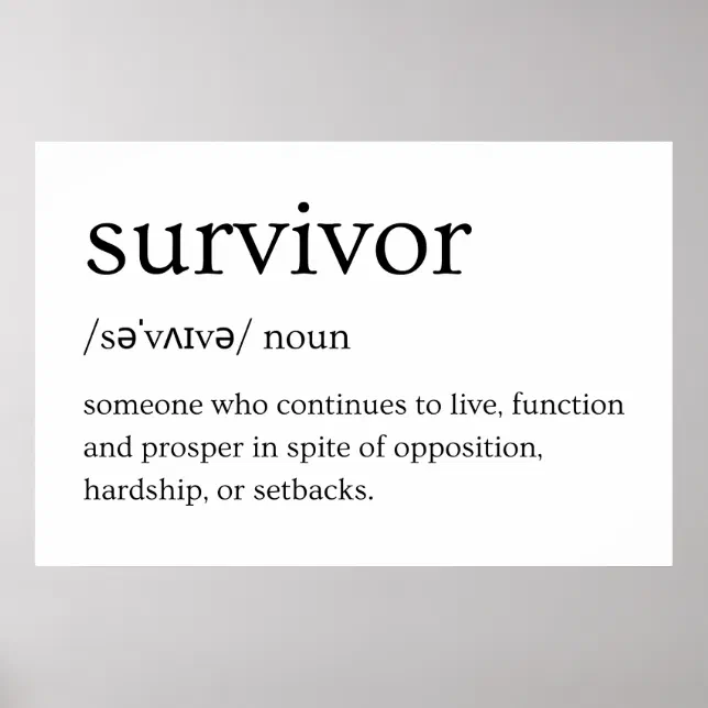 Survivor Dictionary Definition Poster | Zazzle