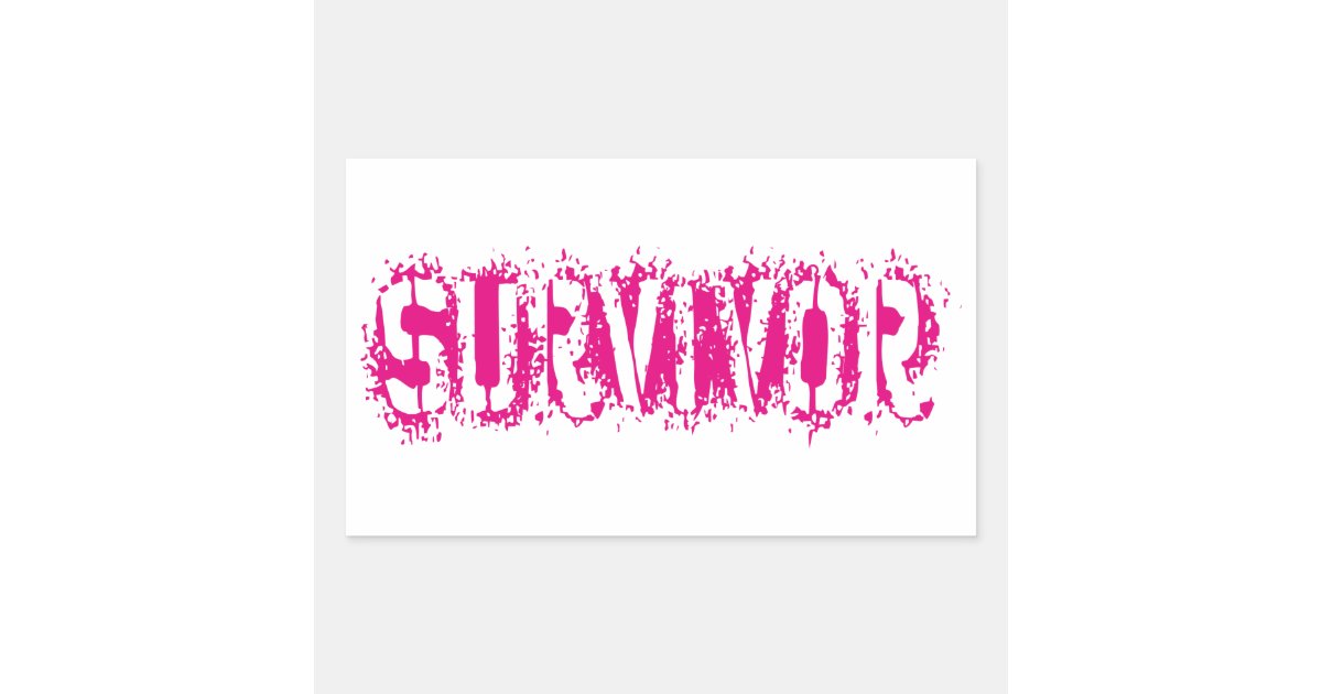 SURVIVOR RECTANGULAR STICKER | Zazzle