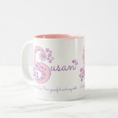 Susan name meaning heart flower S monogram mug | Zazzle