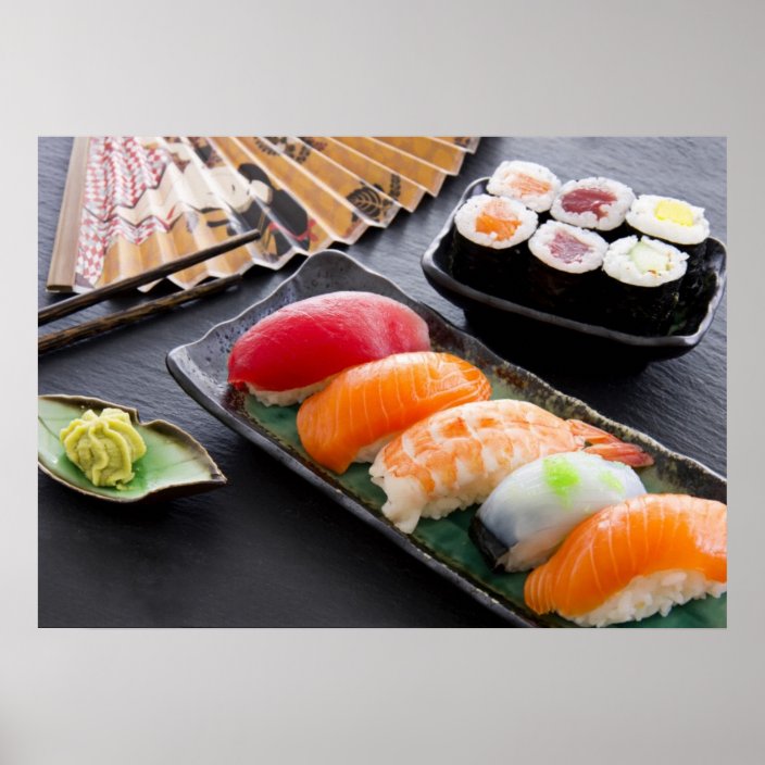 Sushi and rolls poster | Zazzle.com