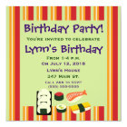 Sushi Roll Birthday Celebration invitation | Zazzle.com