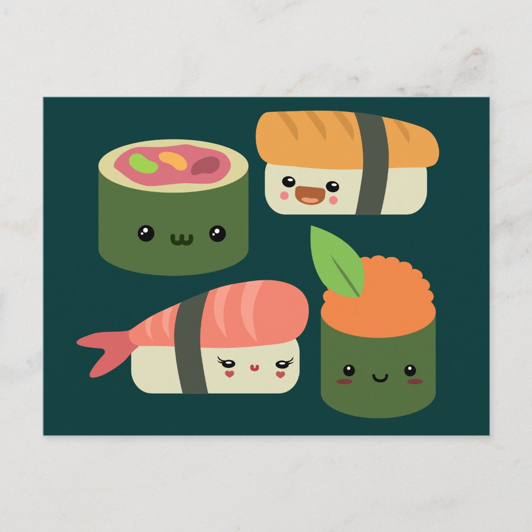 Sushi Friends Postcard | Zazzle