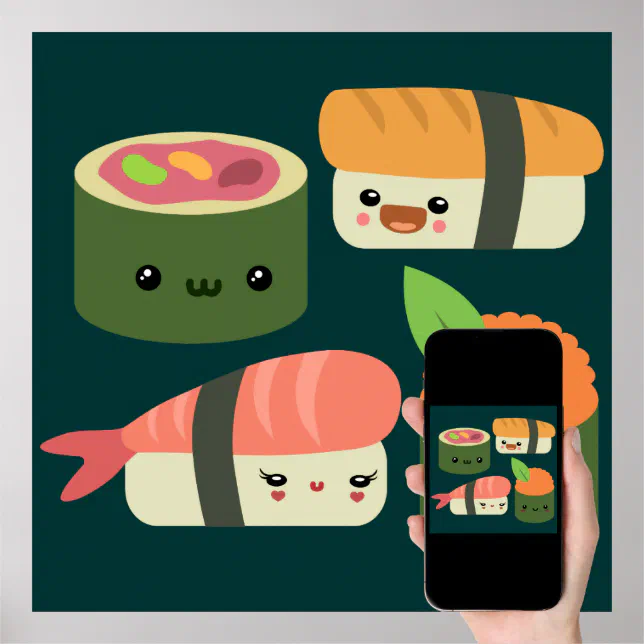 Sushi Friends Poster | Zazzle