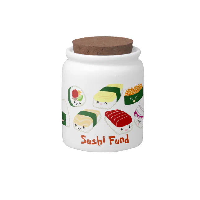 Sushi Fund cute change jar | Zazzle