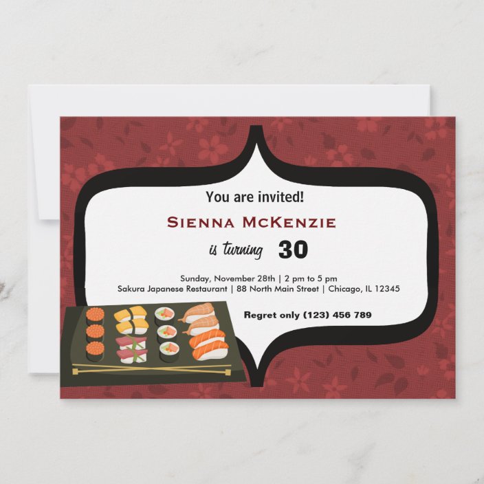 Sushi Invitation | Zazzle.com
