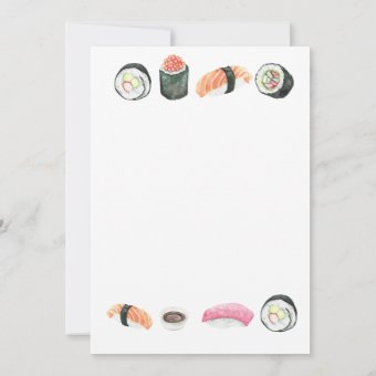 Sushi invitation, Sushi Birthday, Sushi & SaKi Invitation | Zazzle