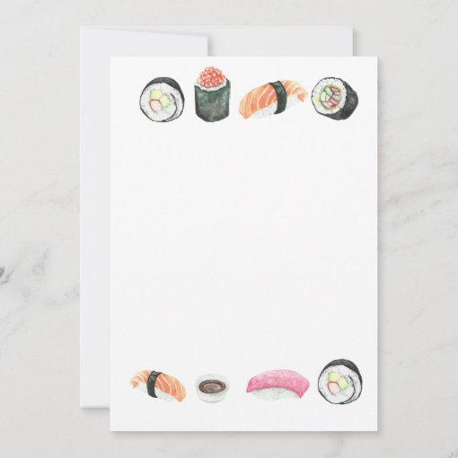 Sushi invitation, Sushi Birthday, Sushi & SaKi Invitation | Zazzle