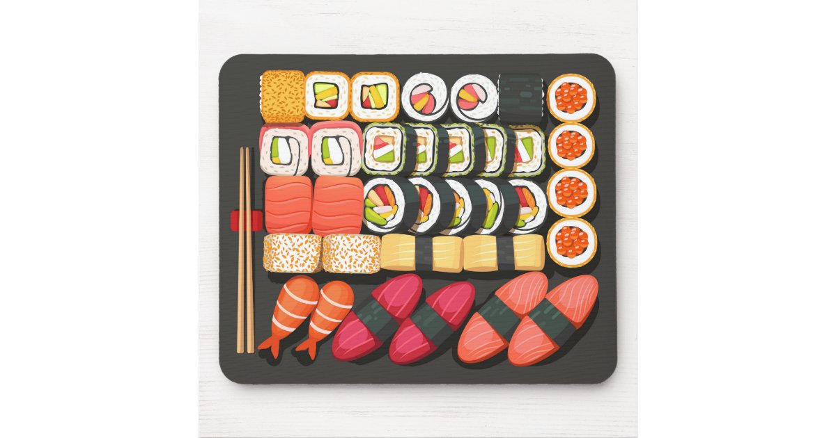 Sushi mouse pad, Japan food mouse pad | Zazzle