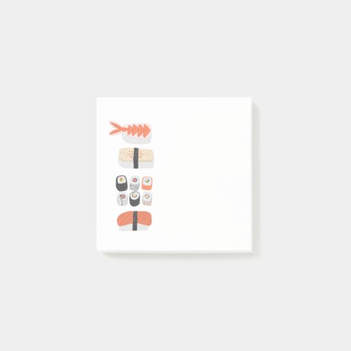 Sushi Nigiri Maki Roll Japanese Food Art Post-it Notes | Zazzle