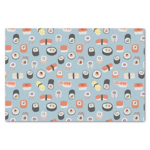 Sushi Nigiri Maki Roll Pattern Tissue Paper | Zazzle