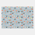 Sushi Nigiri Maki Roll Pattern Wrapping Paper Sheets | Zazzle