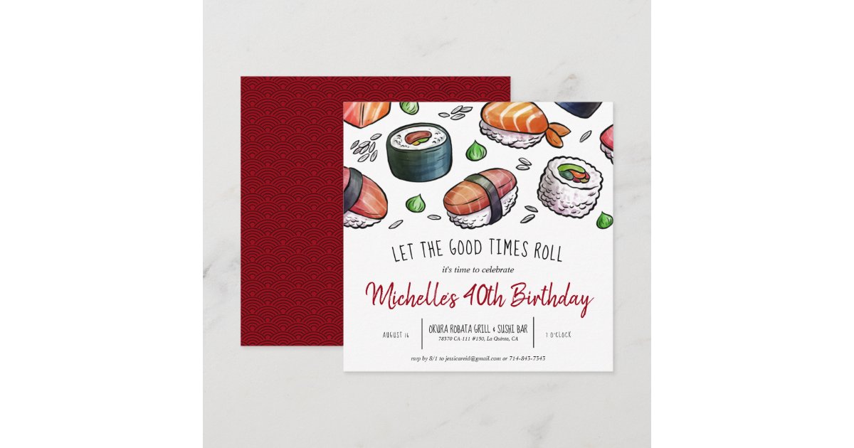 Sushi Party Invitation | Zazzle