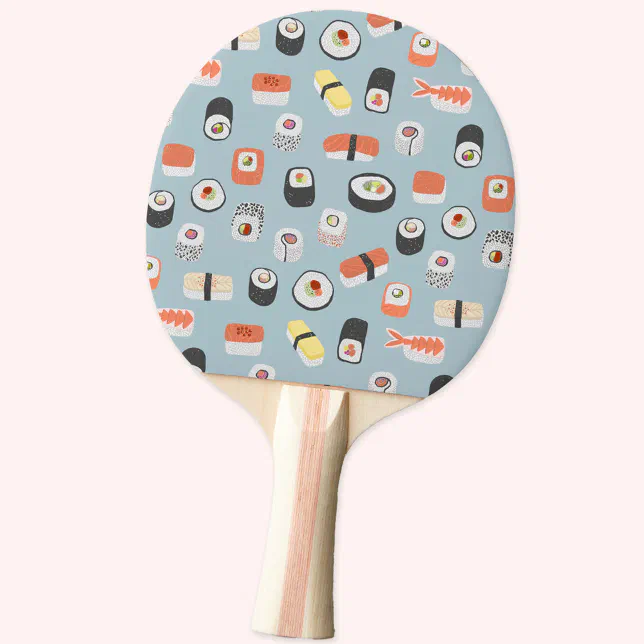 Sushi Pattern Ping Pong Paddle | Zazzle