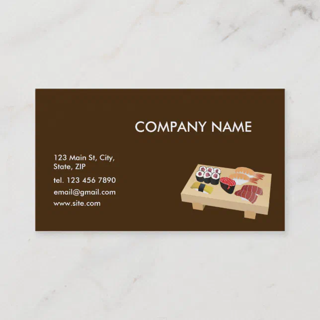 Sushi Restaurant Business Card | Zazzle
