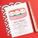 Sushi Rice Ball Kawaii Triplets Baby Shower Invitation | Zazzle