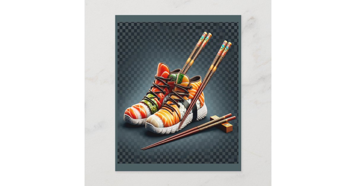 Sushi Sneakers with Chopsticks Humor Flyer | Zazzle
