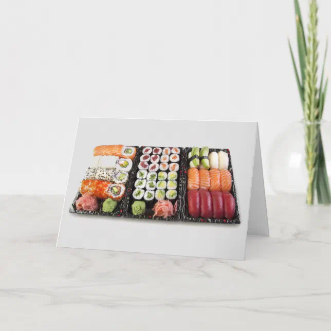 SUSHI TRAY NOTE CARDS | Zazzle