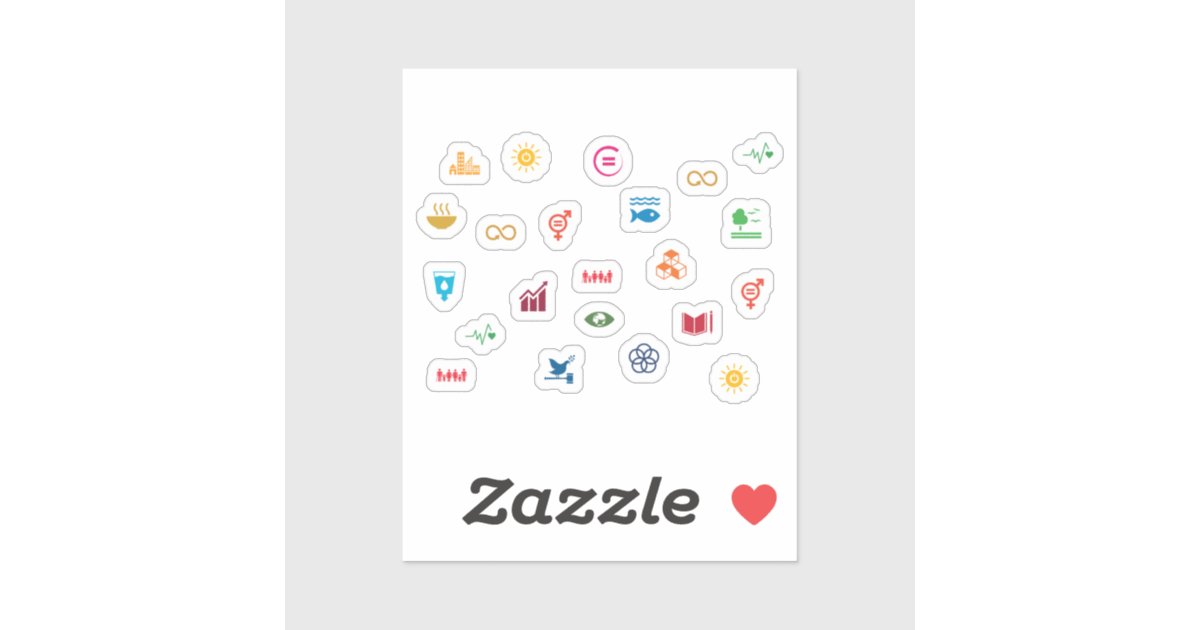 Sustainable Development Goals Icons Sticker | Zazzle