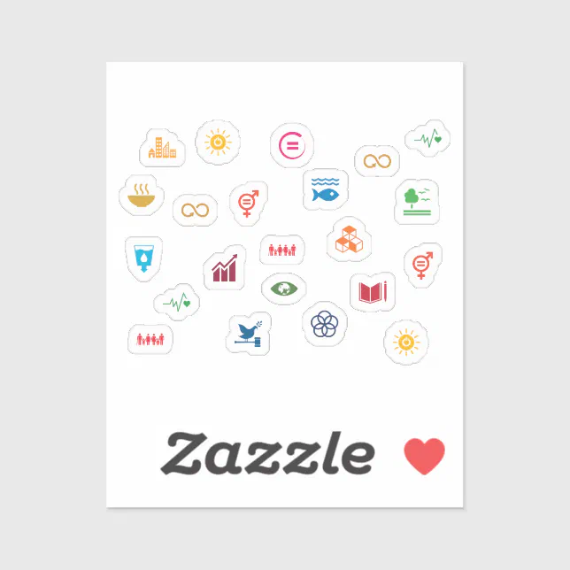 Sustainable Development Goals Icons Sticker | Zazzle