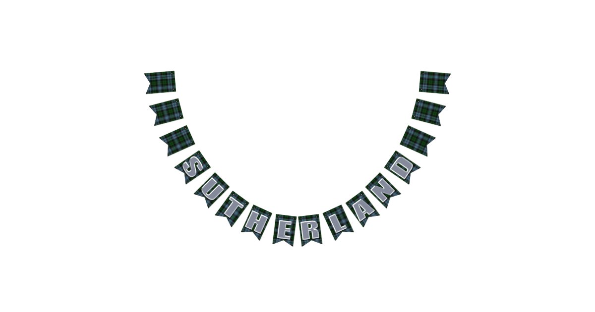 Sutherland District Tartan Bunting Flags | Zazzle