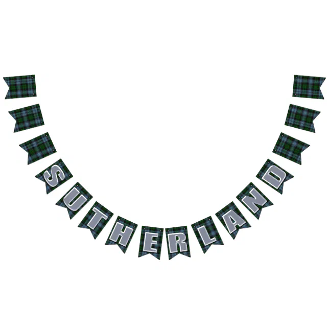 Sutherland District Tartan Bunting Flags | Zazzle