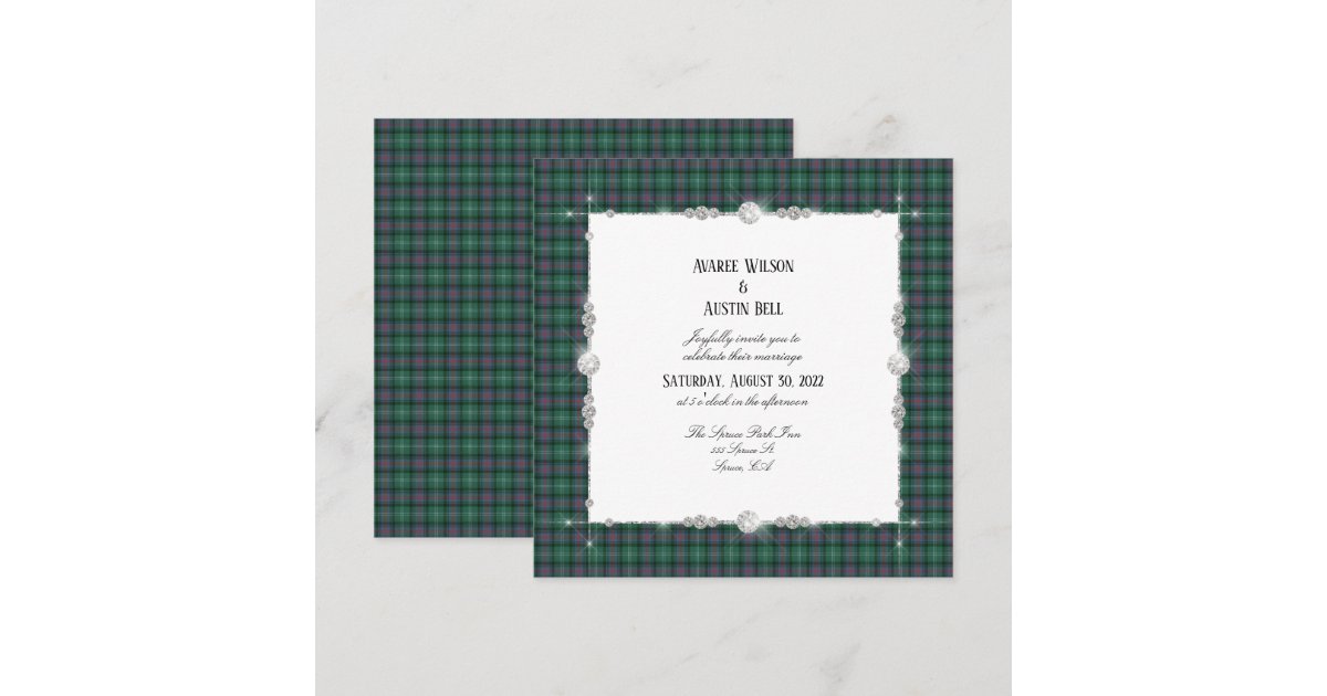 Sutherland Scottish Tartan Invitation | Zazzle