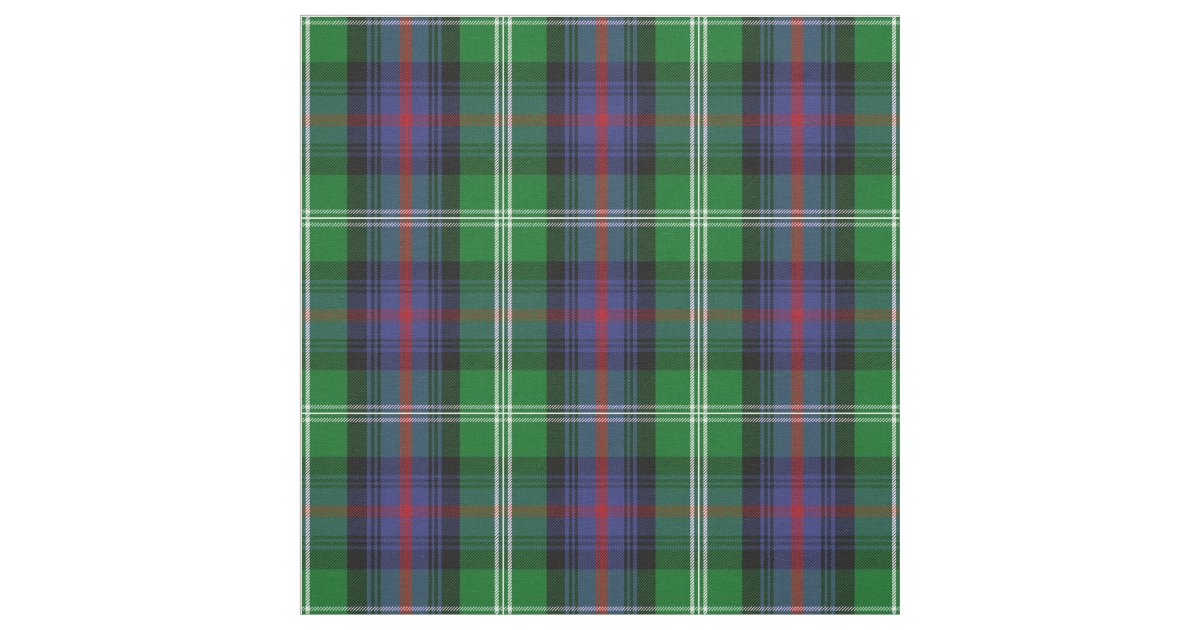 Sutherland Tartan Print Fabric | Zazzle