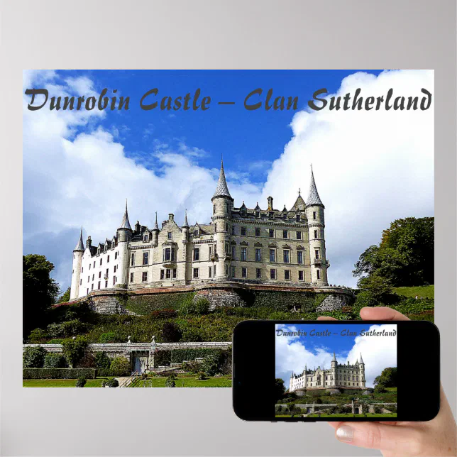 Sutherland's Dunrobin Castle Elegant Photo Poster | Zazzle