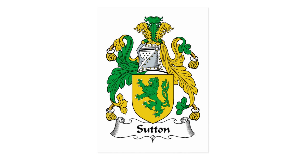 Sutton Family Crest Postcard | Zazzle