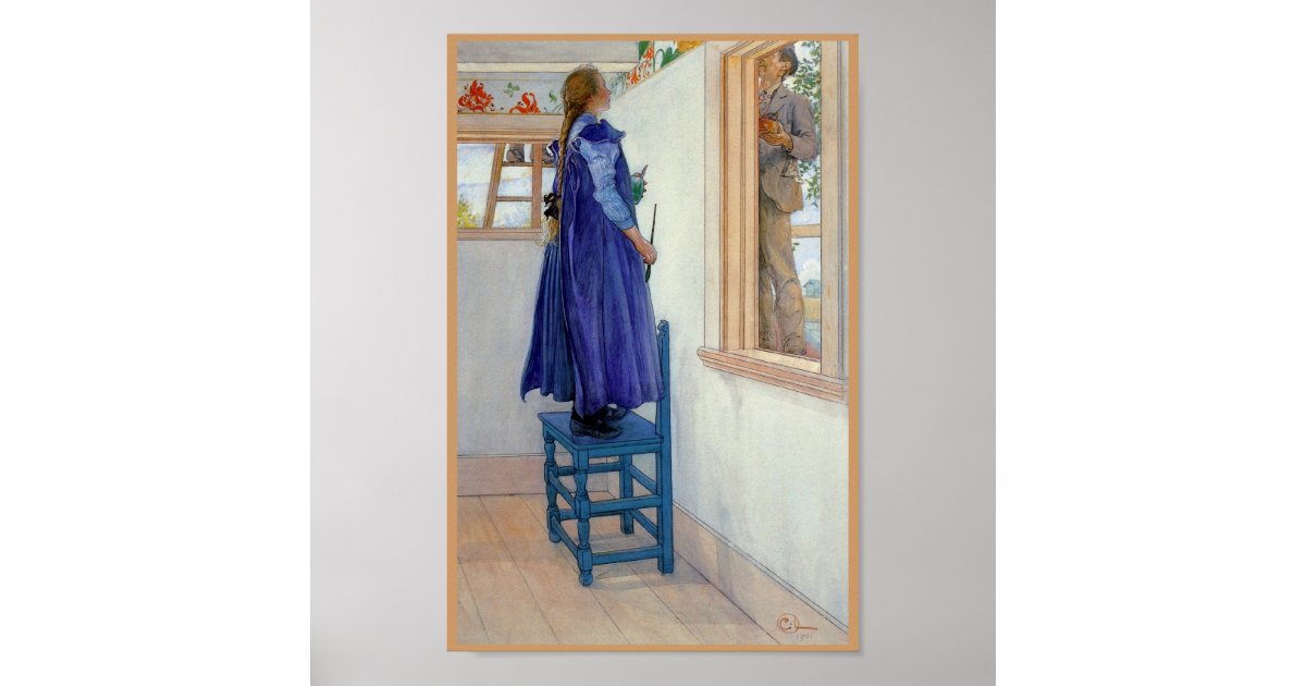 Suzanne Decorative Painting on Wall Poster | Zazzle