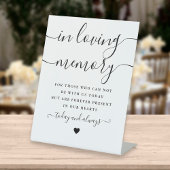 In Loving Memory Memorial Script Wedding Pedestal Sign | Zazzle