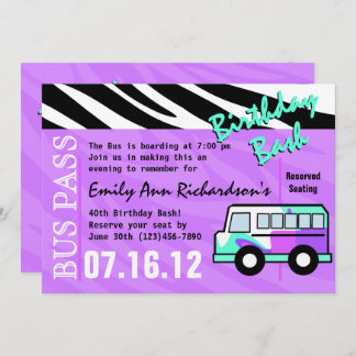 Party Bus Invitations & Announcements | Zazzle