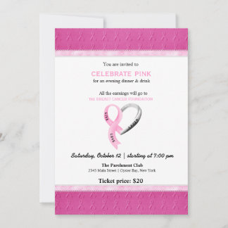 Breast Cancer Invitations & Announcements | Zazzle