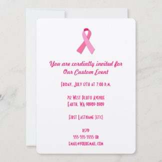 Breast Cancer Invitations & Announcements | Zazzle