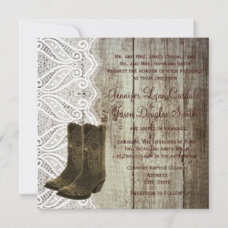 Cowboy Wedding Invitations & Announcements | Zazzle