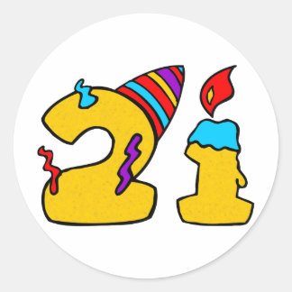 21st Birthday Stickers | Zazzle