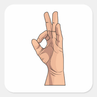 Hand Sign Stickers | Zazzle
