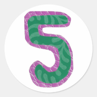 Number 5 Stickers | Zazzle