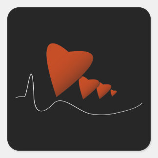 Heartbeat Stickers | Zazzle