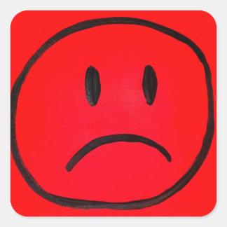 Sad Face Stickers | Zazzle